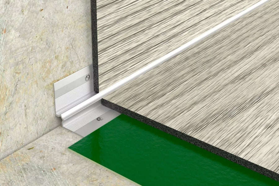 5 mm Aluminium Stair Nosing Inner Corner Silver LVT W5